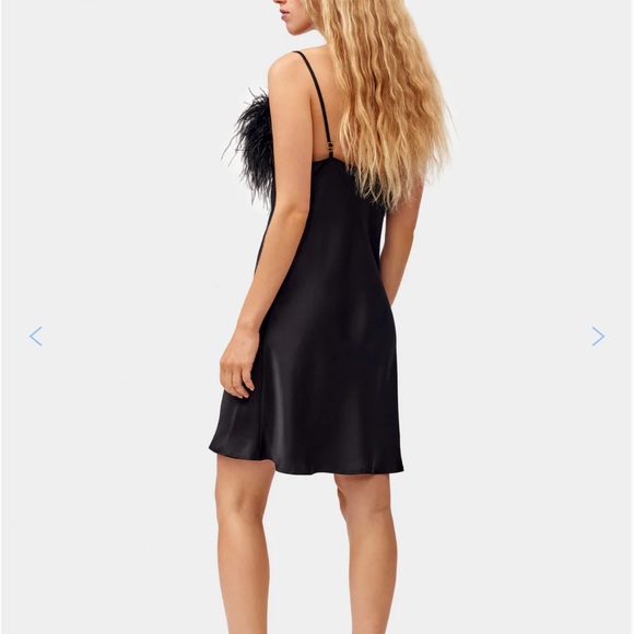 Sleeper | Dresses | Sleeper Boheme Mini Slip Dress With Feathers In ...